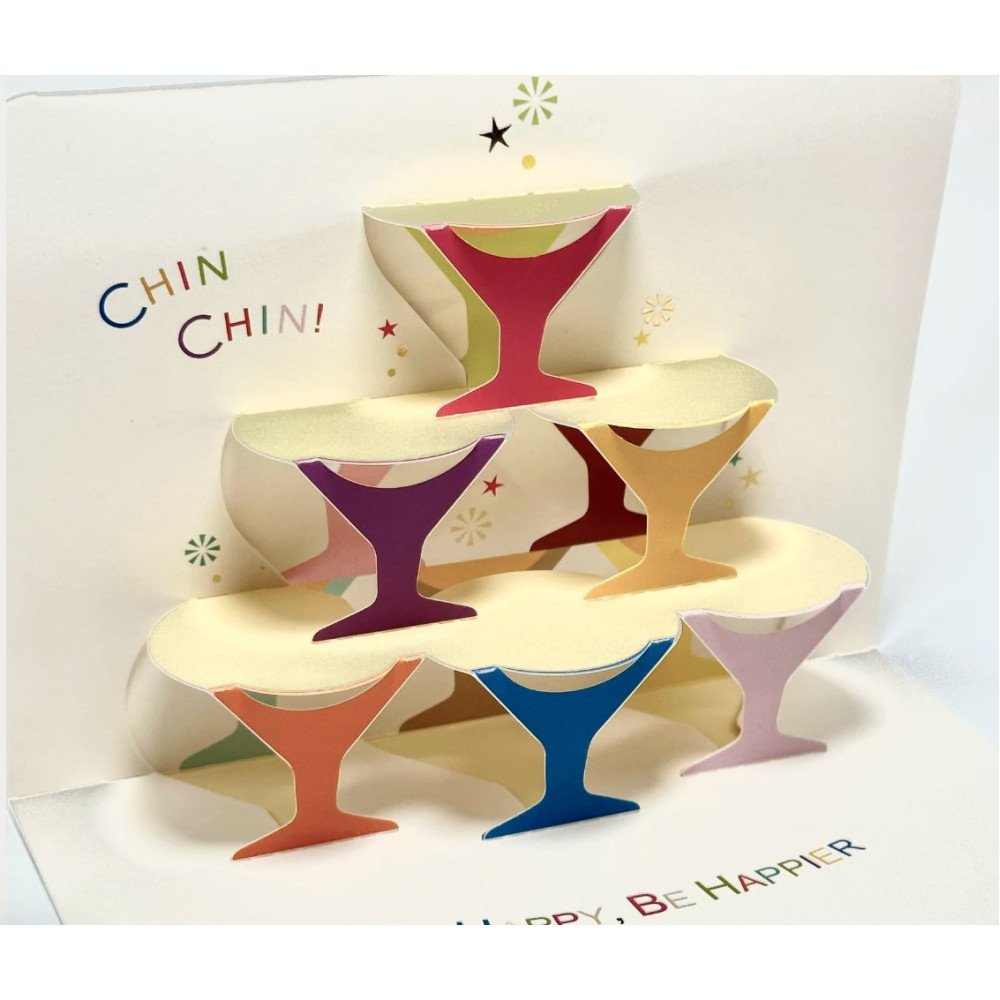 3D birthday card CHIN CHIN Cheers